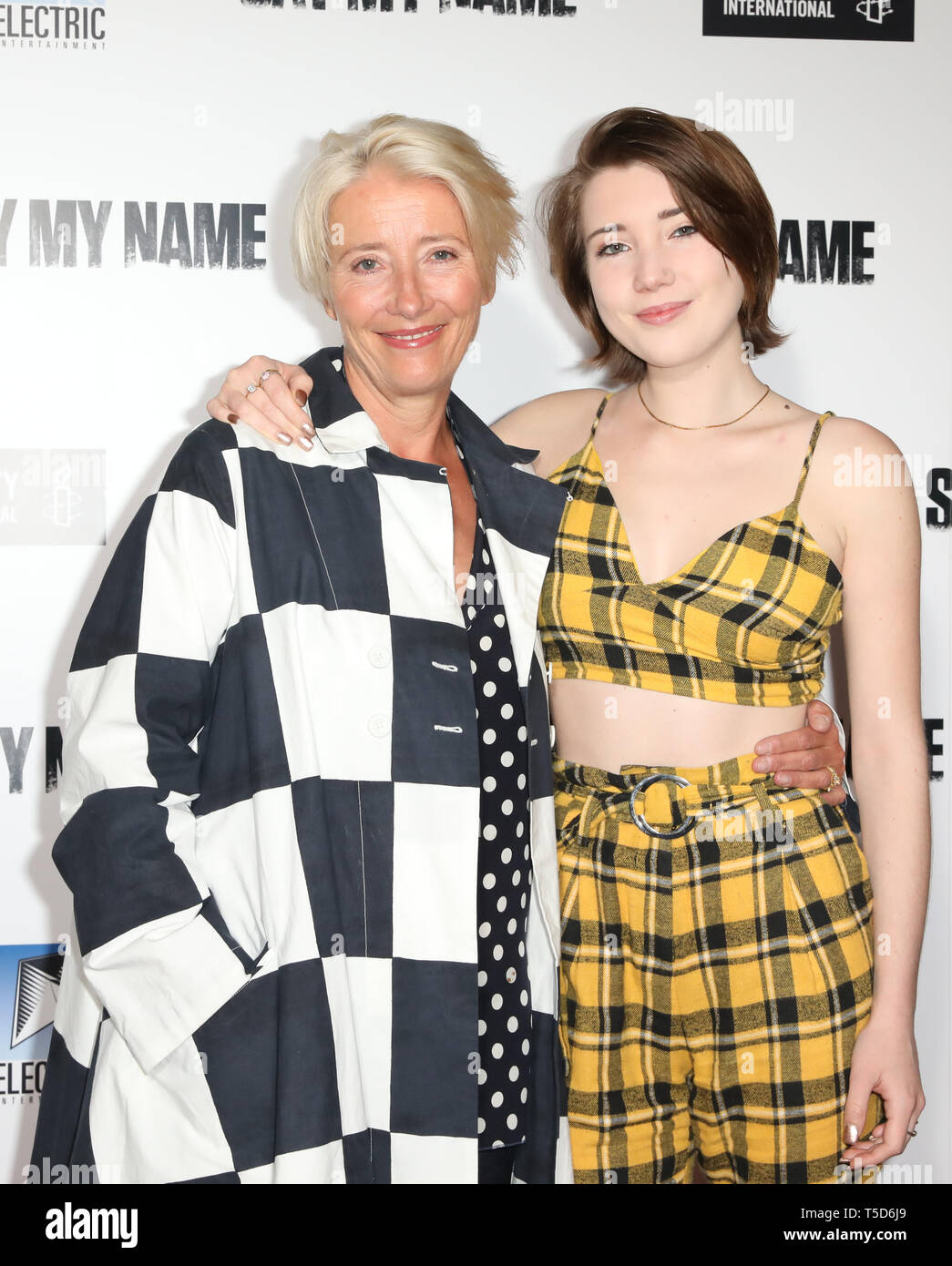 Emma Thompson (left) and her daughter Gaia Romilly Wise, attend the ...