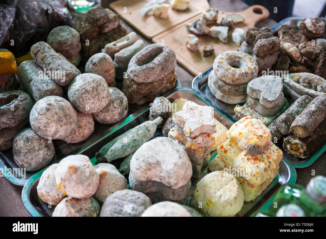 Photo of varieties of Georgian cheese on Tbilisi streets for graphic ...