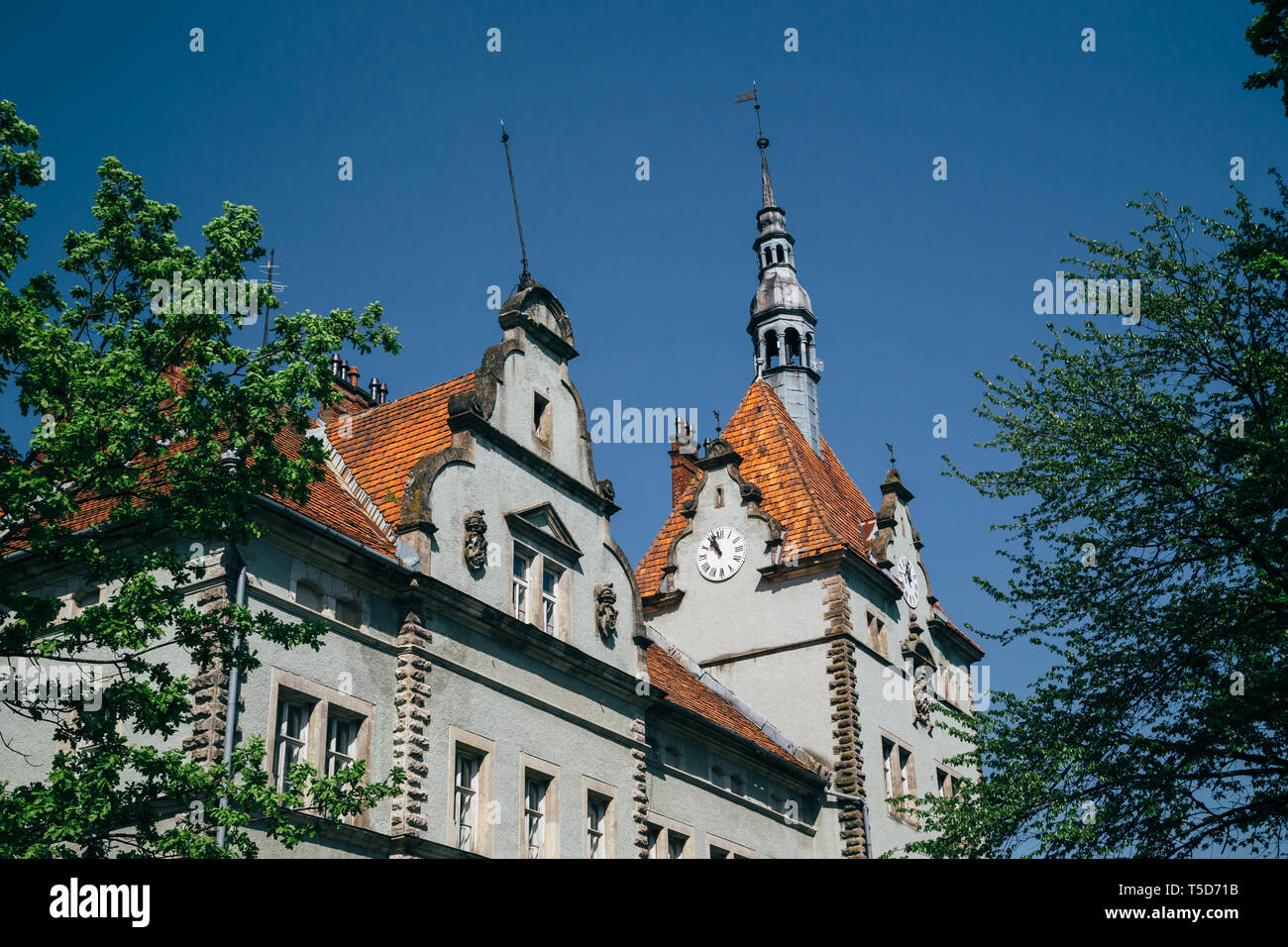 The Schoenborn or Schonborn hunting Palace, Beregvar Castle and a clock ...