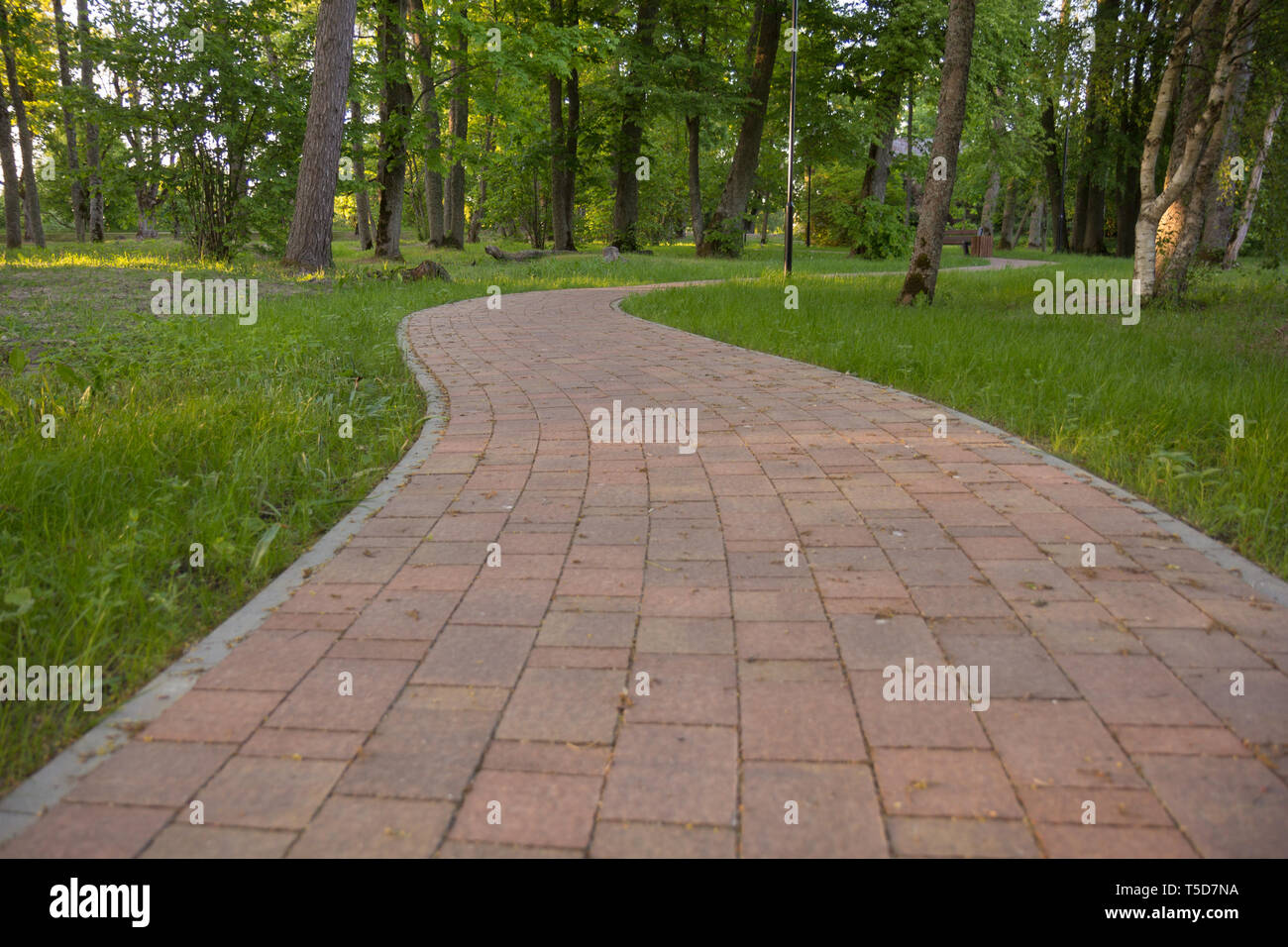 paved curved pathway Stock Photo - Alamy