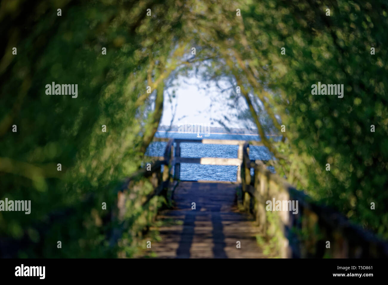 Bridge and Tunnel style,Steinhuder Meer,Low Saxony,Germany.Brücke am ...