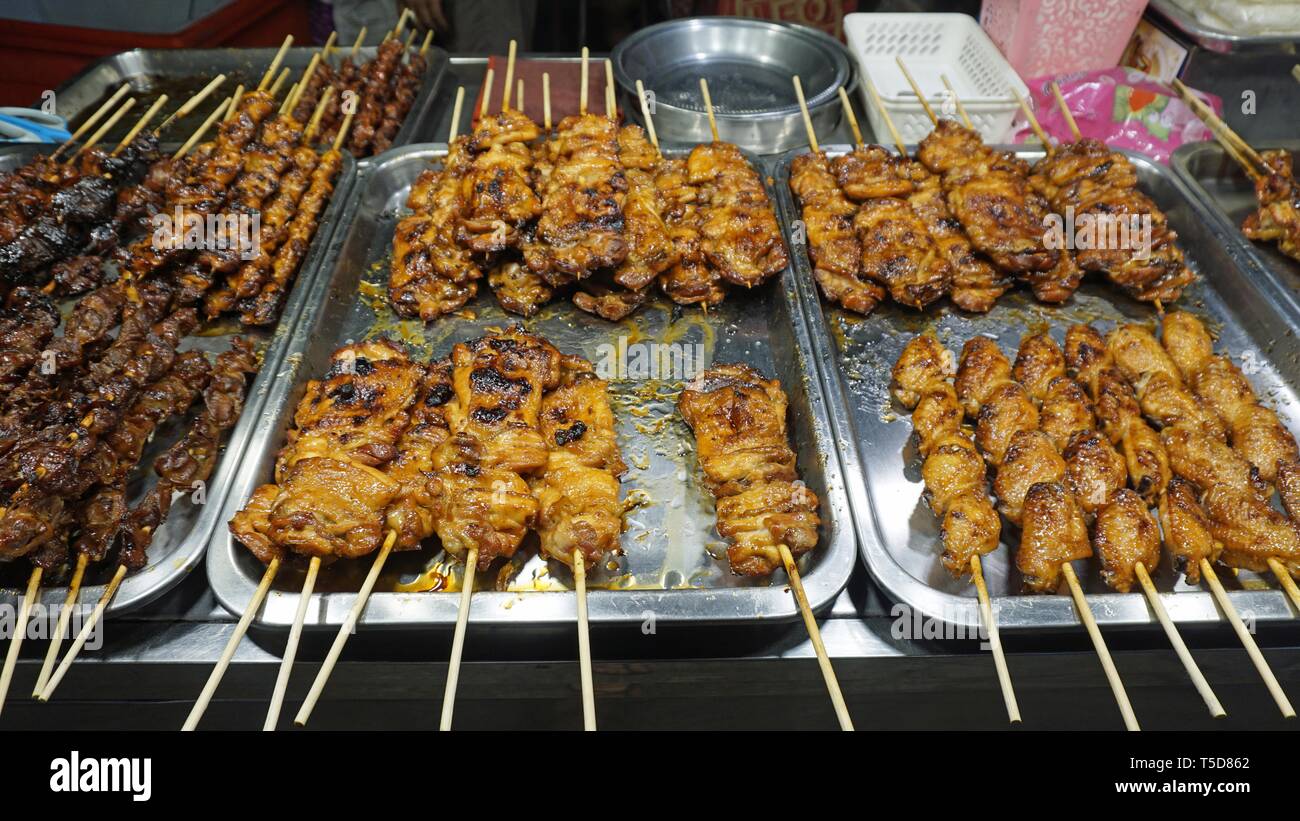fresh food on traditional asian food market Stock Photo - Alamy