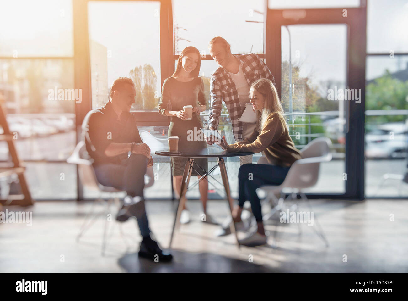 Team of business person works together. concept of teamwork Stock Photo ...