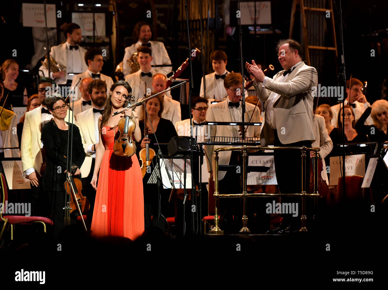 Soloist Jennifer Pike with Conductor Michael Seal at Classic FM Live ...