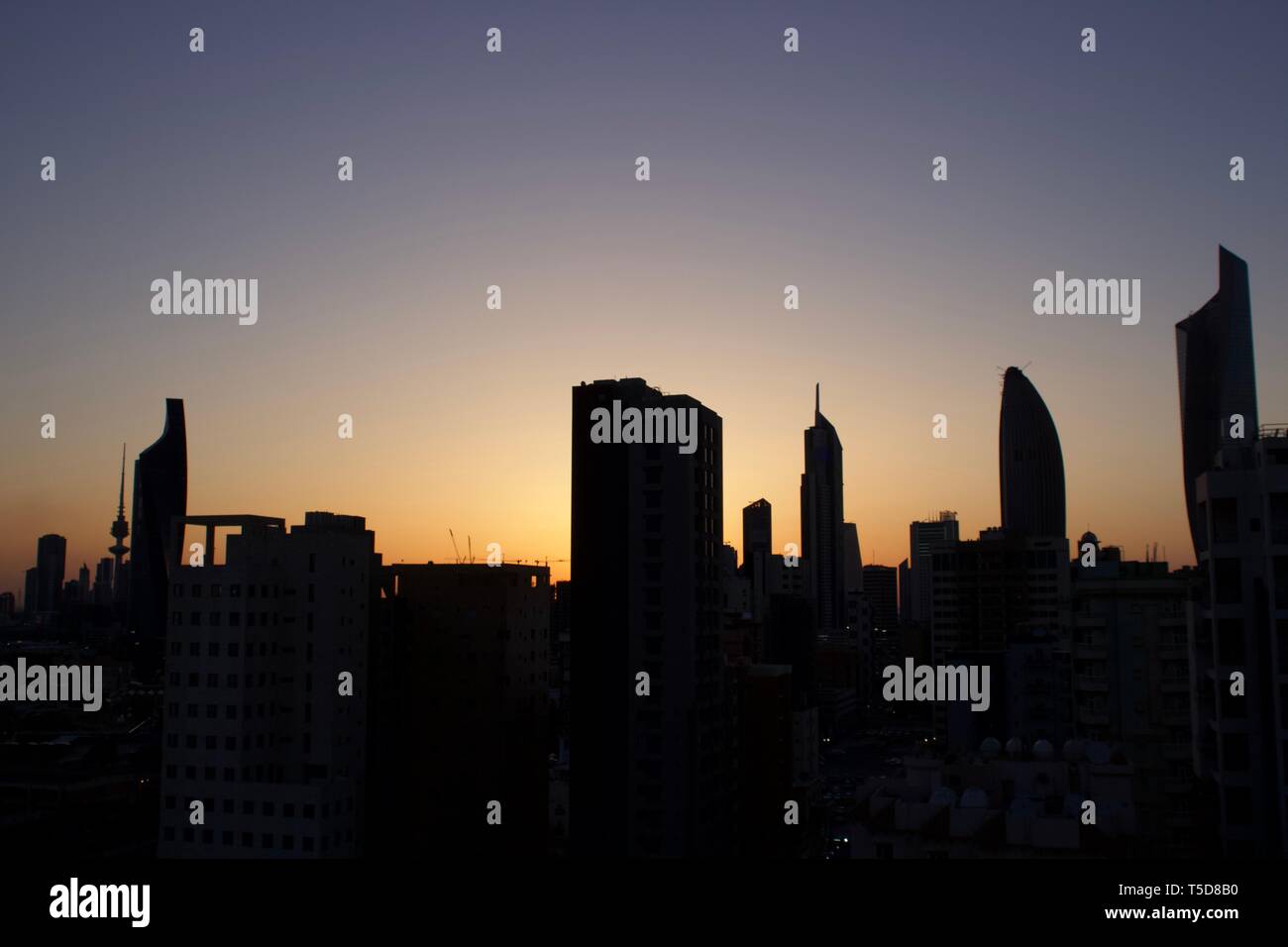 sunset view at kuwait Stock Photo - Alamy