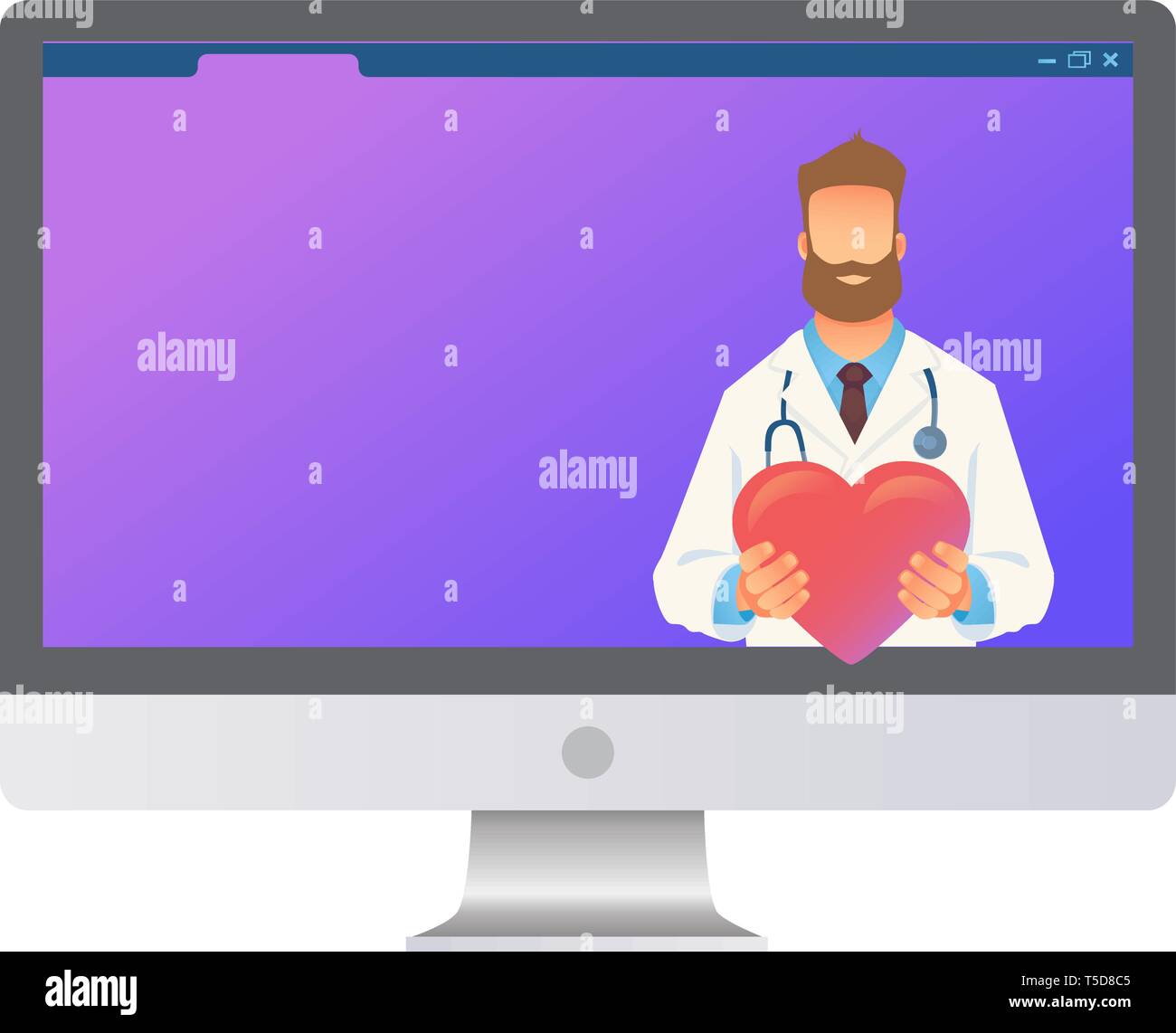 Online medical consultation. Doctor online. Medicine concept. Doctor ...