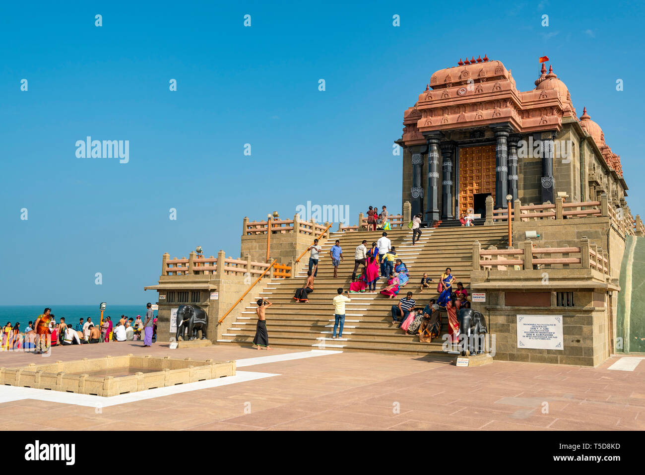 Horizontal view of the Vivekananda rock memorial in Kanyakumari, India ...
