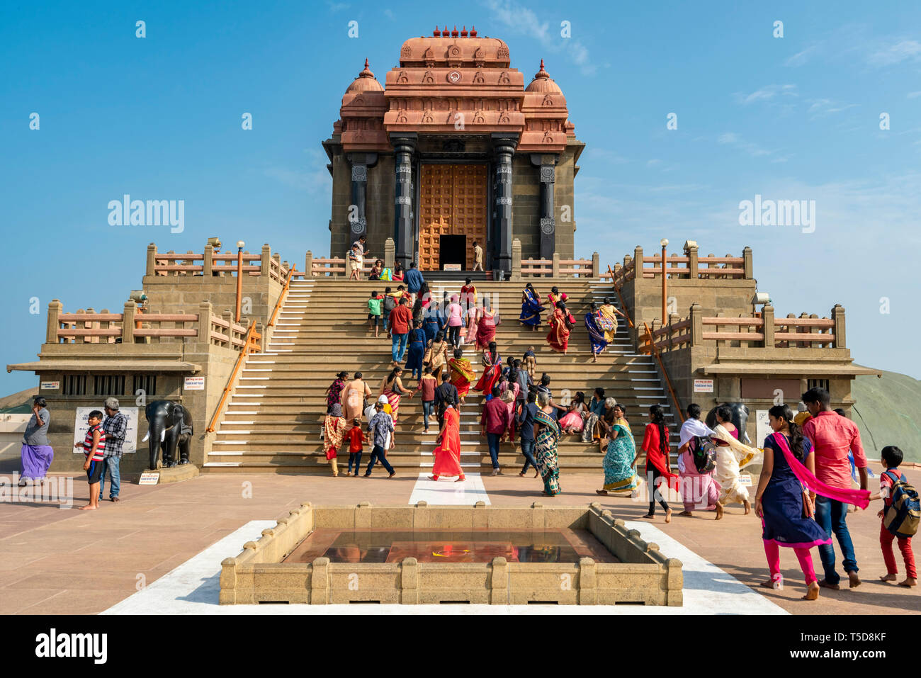 Horizontal view of the Vivekananda rock memorial in Kanyakumari, India ...