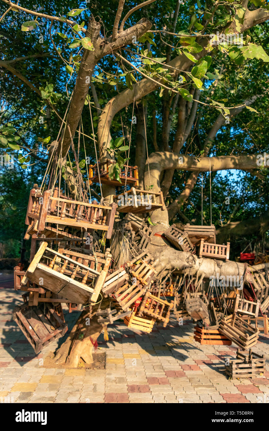 Vertical view of a wishing tree in Kanyakumari, India Stock Photo - Alamy