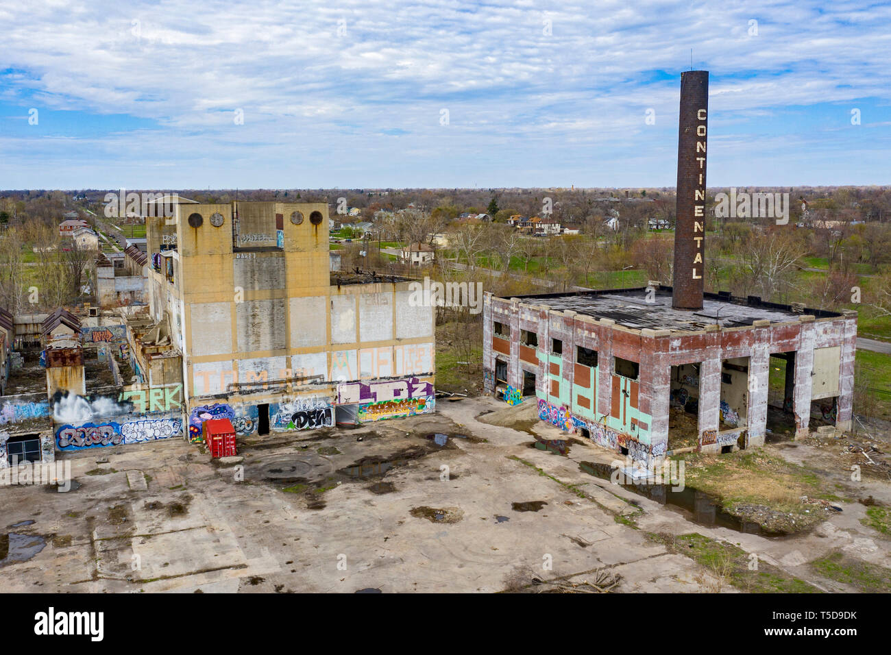 Detroit, Michigan - The remains of the Continental Motors plant, which ...