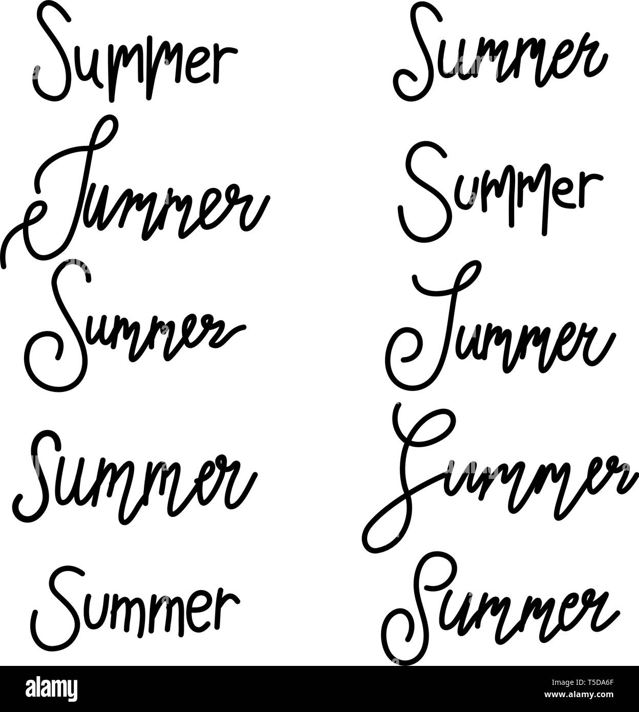 Hello Summer Script text Design Template Vector Stock Vector Image ...