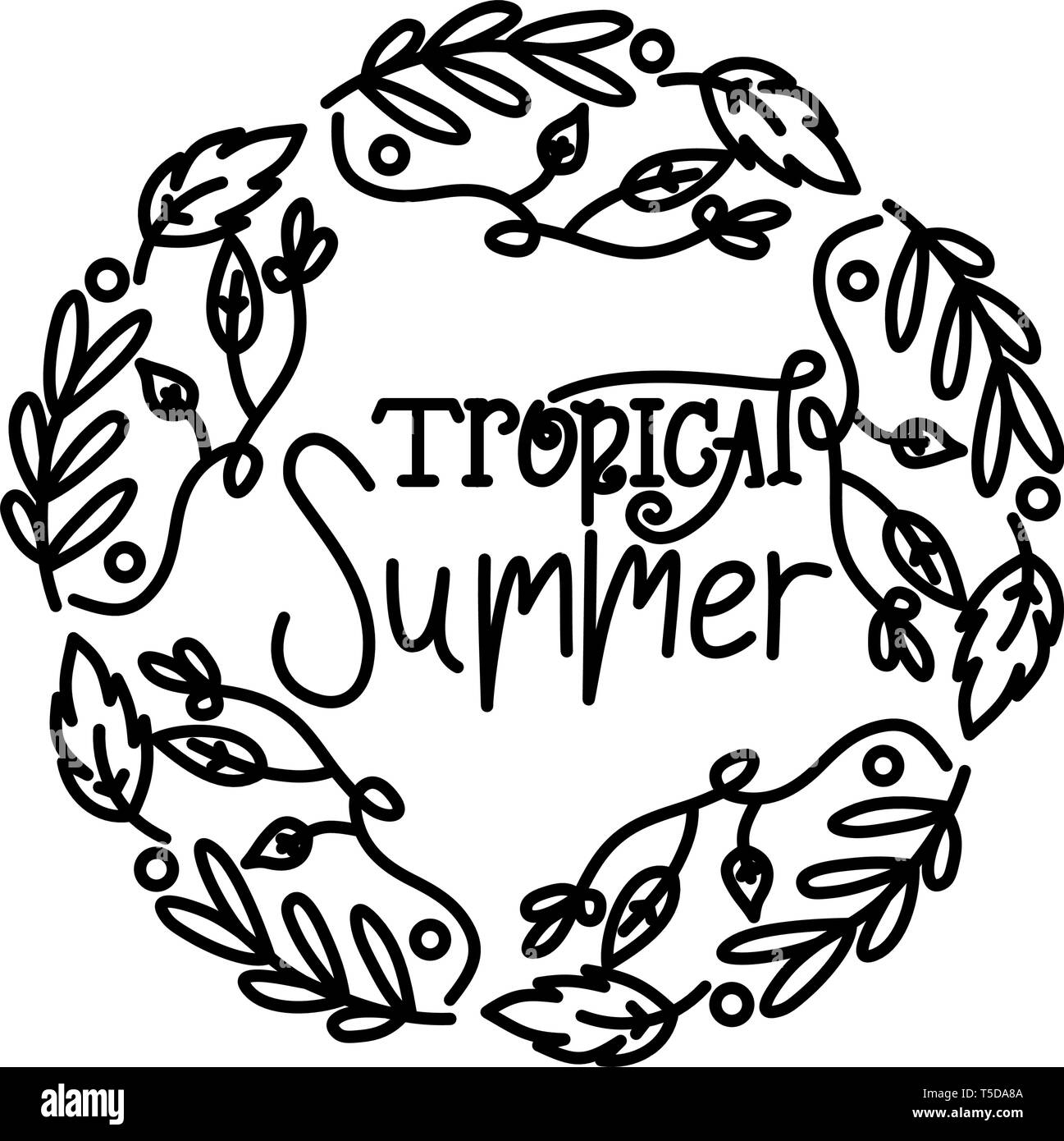 Summer Script Text Template Vector Stock Vector Image & Art - Alamy
