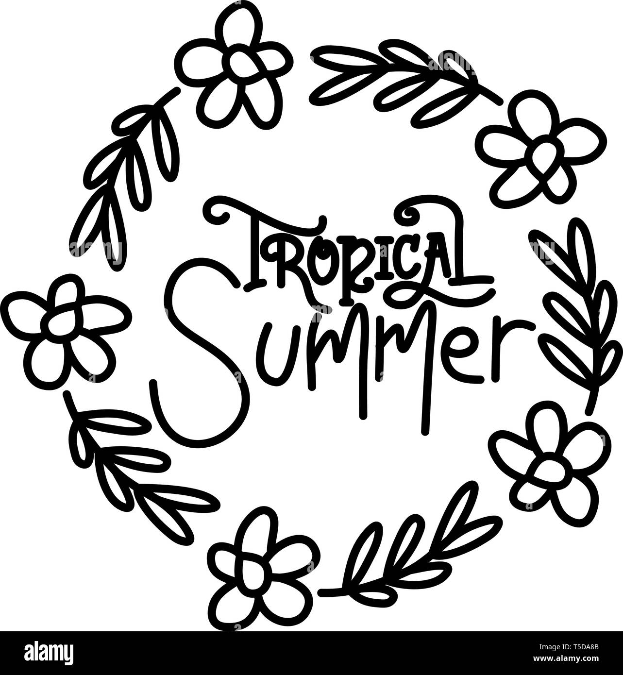 Summer Script Text Template Vector Stock Vector Image & Art - Alamy