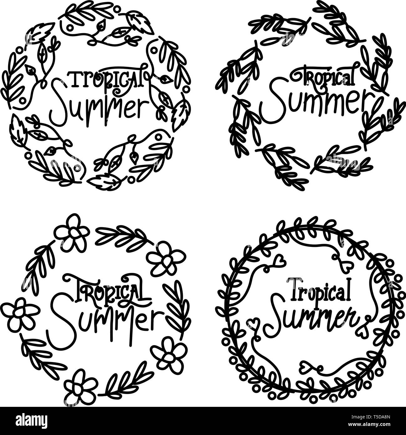 Summer Script Text Template Vector Stock Vector Image & Art - Alamy