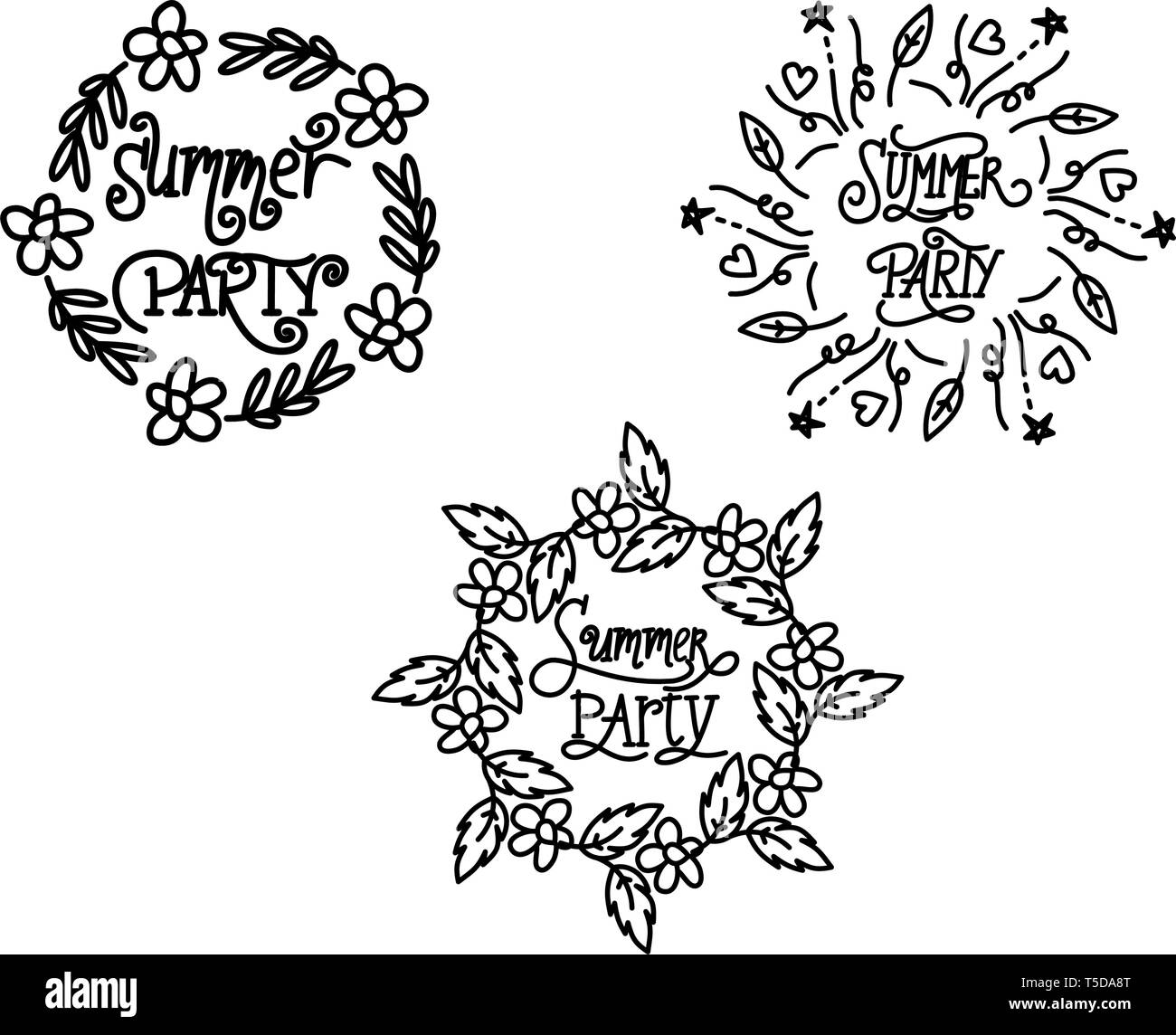 Vacation time text banner Black and White Stock Photos & Images - Alamy