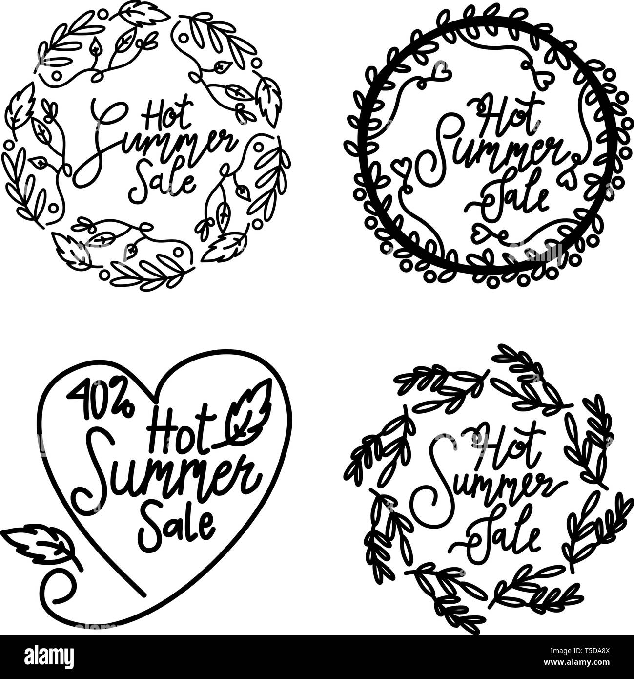 Summer Script Text Template Vector Stock Vector Image & Art - Alamy