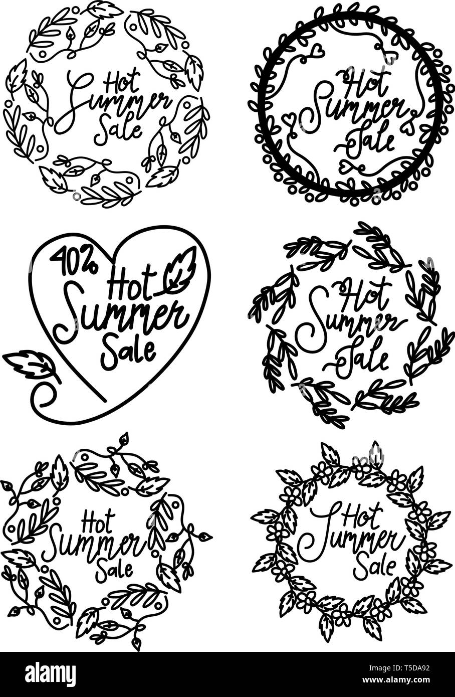 Summer Script Text Template Vector Stock Vector Image & Art - Alamy