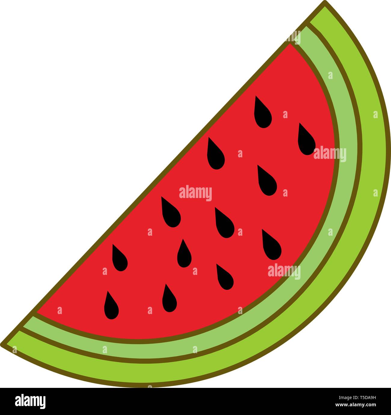 Watermelon Fruit Template Vector Flat Stock Vector Image & Art - Alamy