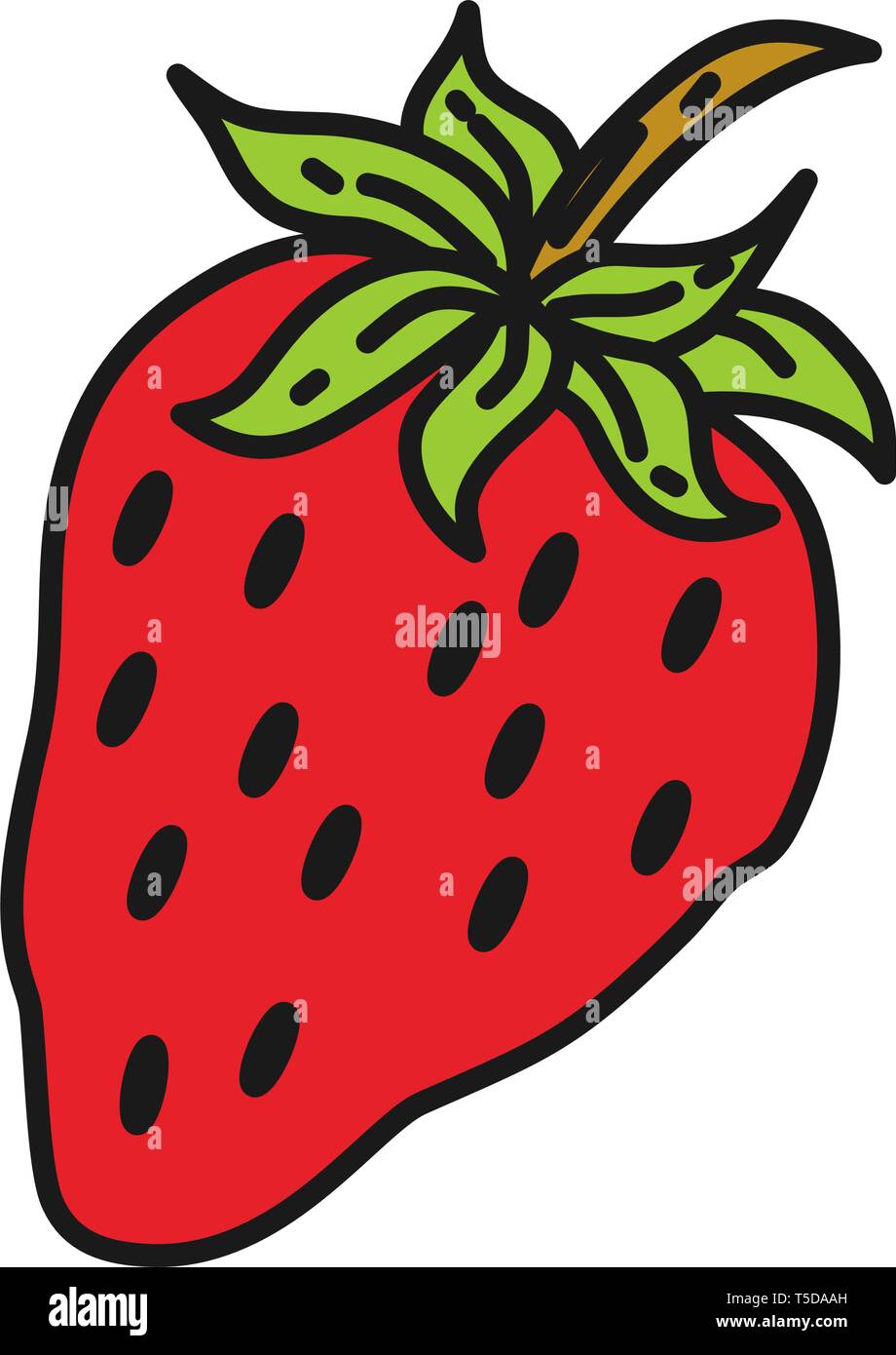 Strawberry Fruit Design Template Vector Stock Vector Image & Art - Alamy