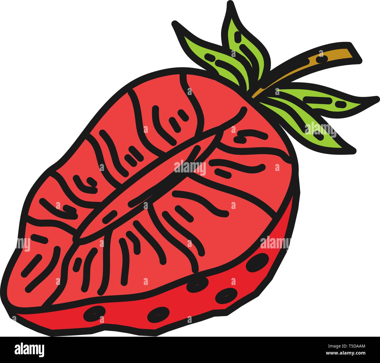 Strawberry Fruit Design Template Vector Stock Vector Image & Art - Alamy