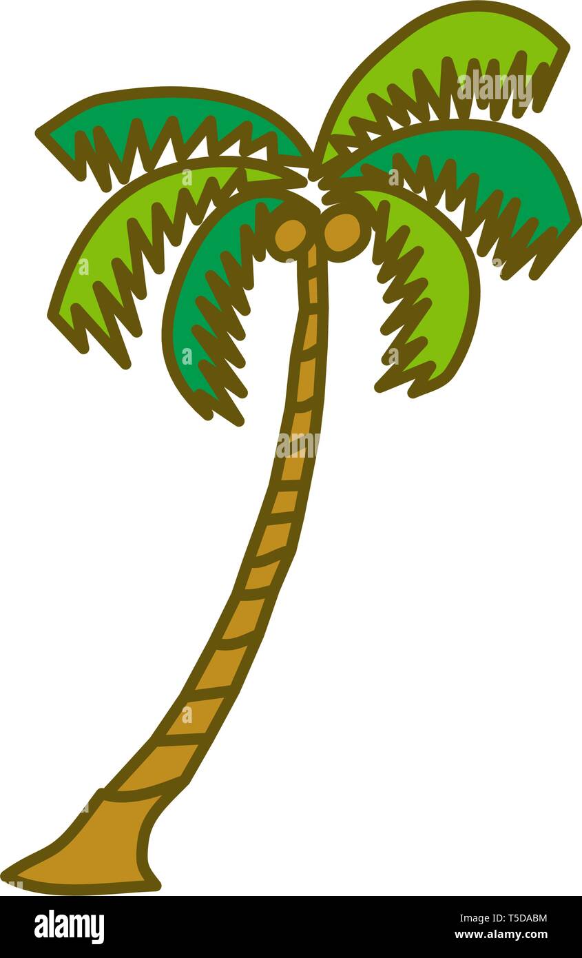 Coconut Tree Design Illustration Template Vector Stock Vector Image ...