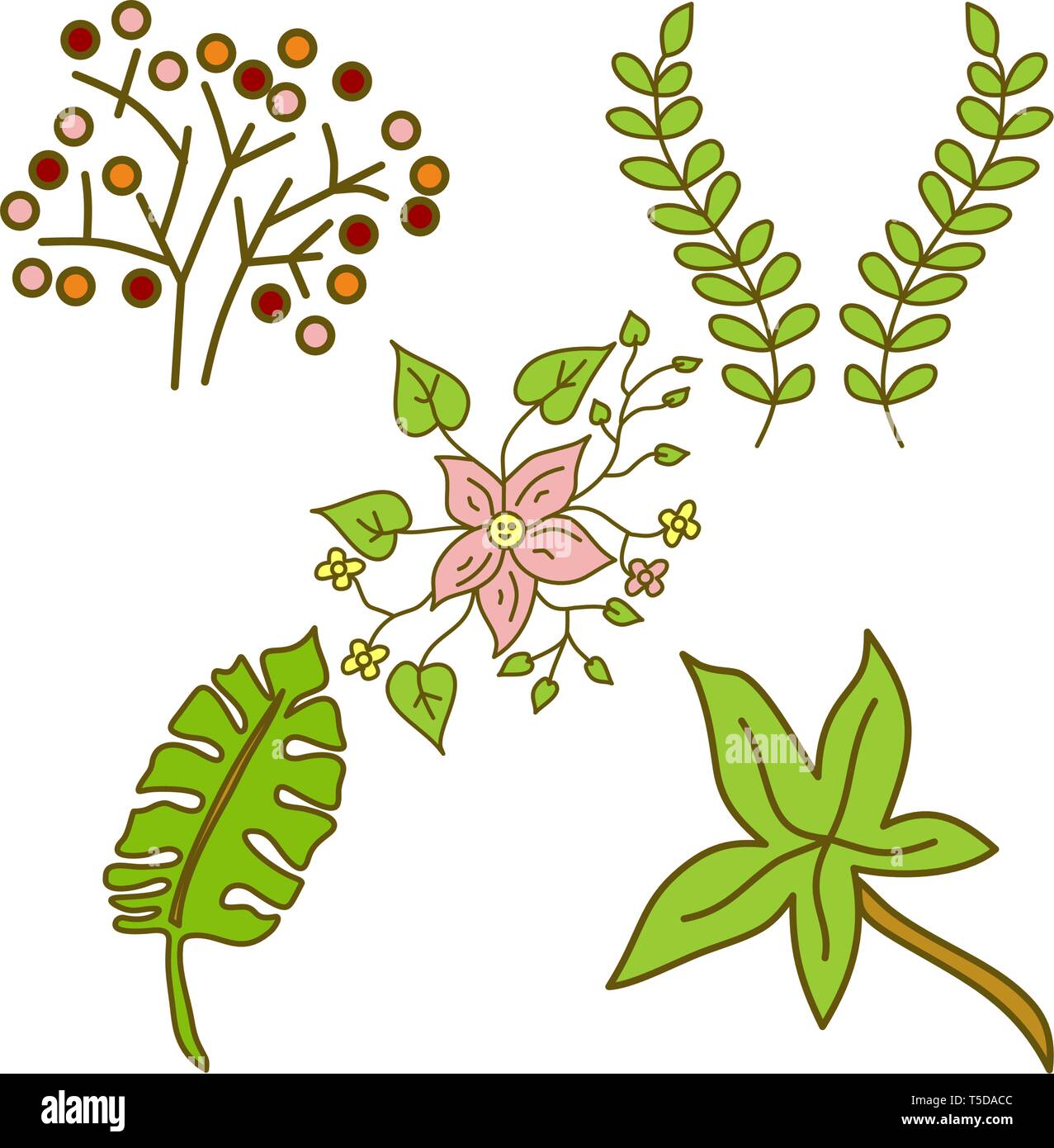 Flower Leaf Design Illustration Template Vector Stock Vector Image ...