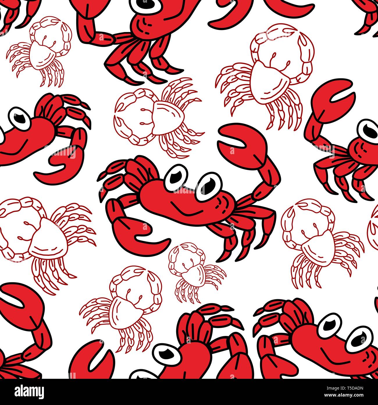 Crab Pattern Seamless Design Template Vector Stock Vector Image & Art ...