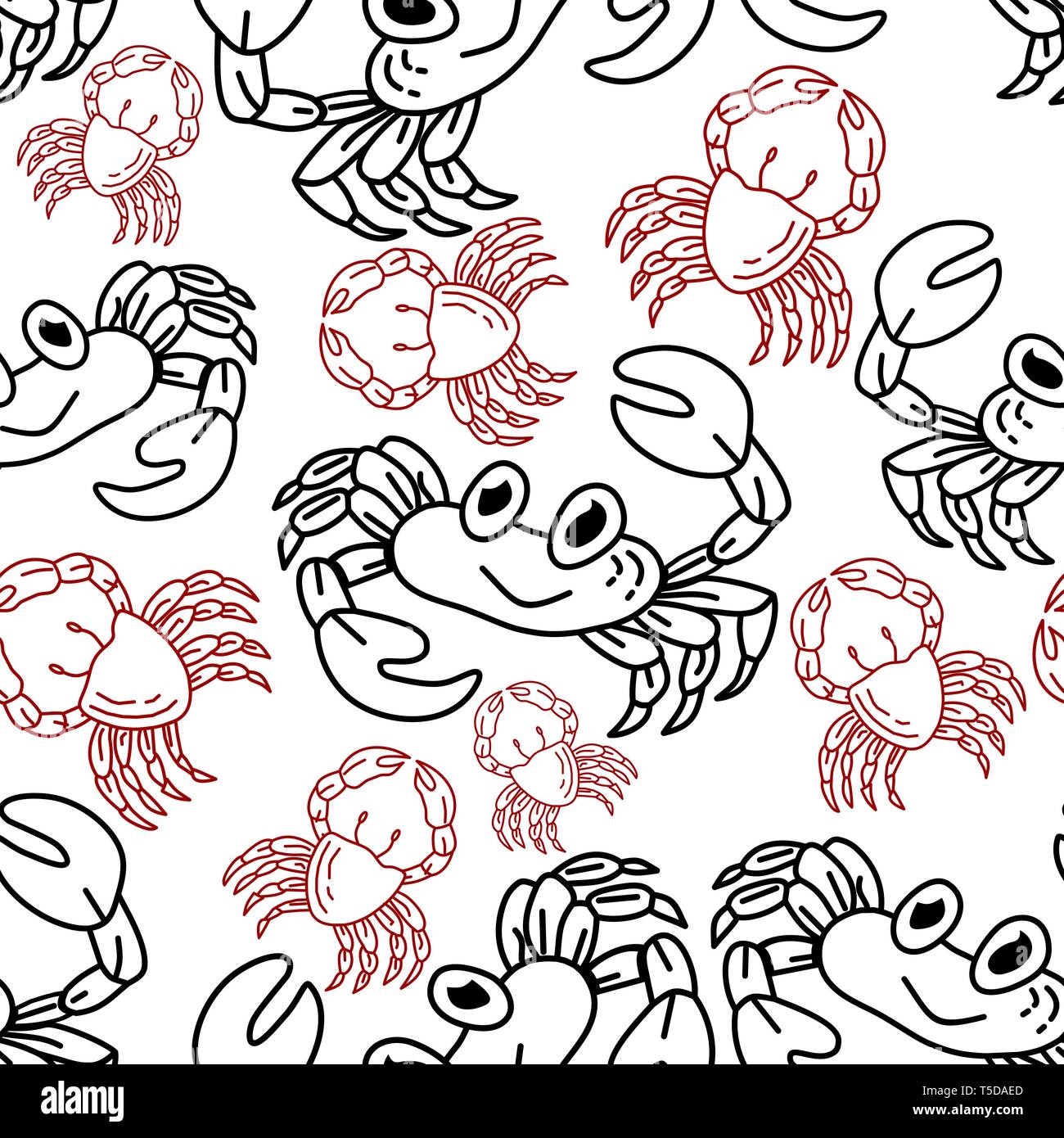 Crab Pattern Seamless Design Template Vector Stock Vector Image & Art ...