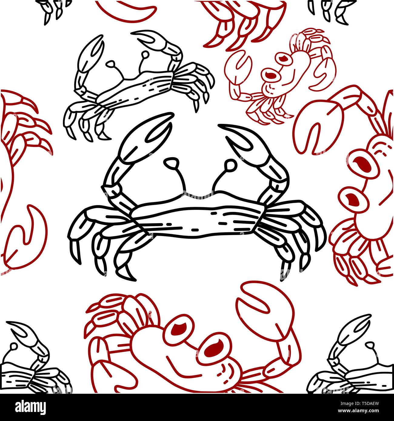 Hard shell crab Stock Vector Images - Alamy