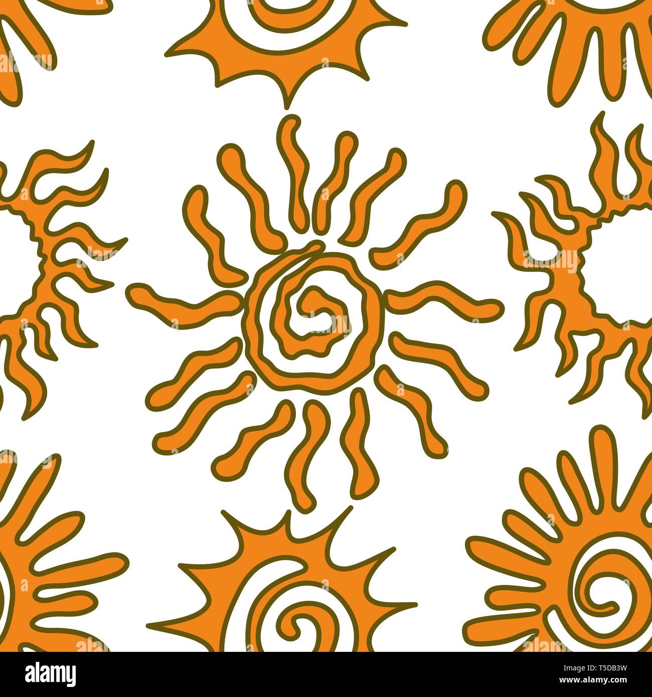 Sun Abstract Pattern Seamless Vector Template Stock Vector Image & Art ...