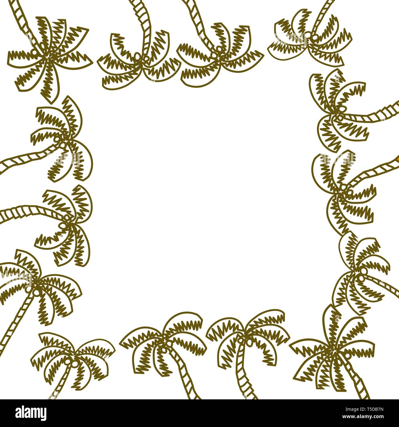 coconut tree Frame Empty Template Vector Stock Vector Image & Art - Alamy