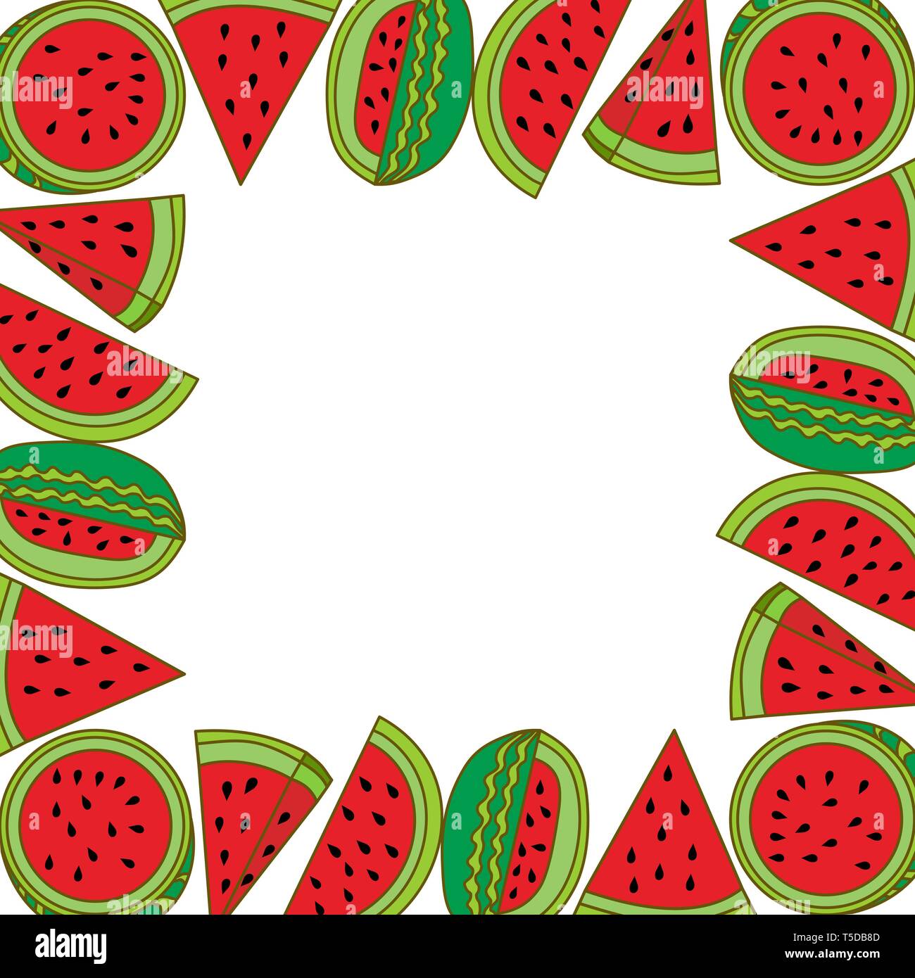 Watermelon frame Stock Vector Images - Alamy
