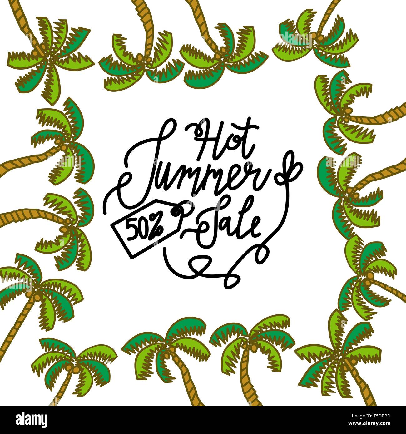 Summer Frame Text Template Vector Background Stock Vector Image & Art ...