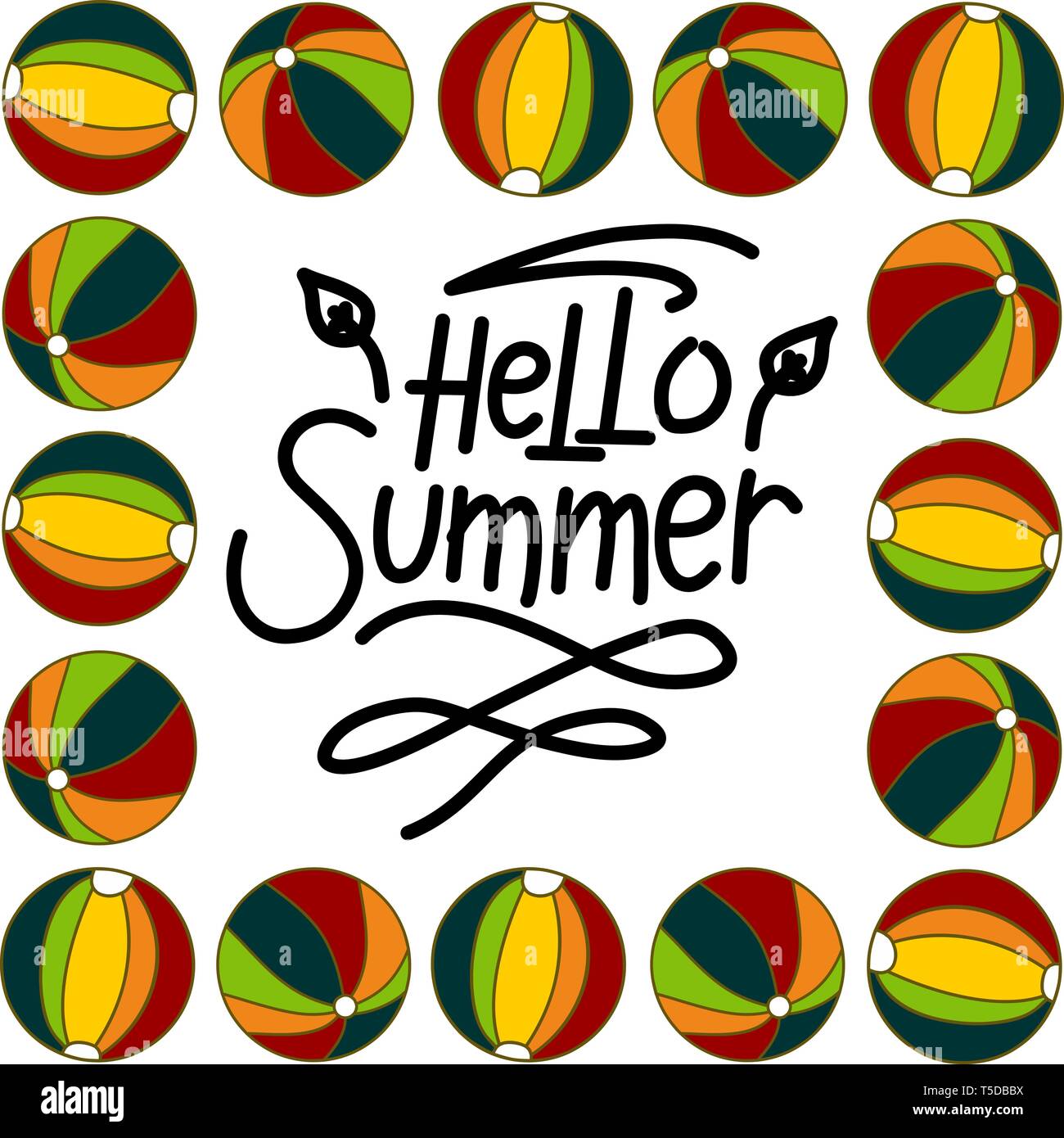 Summer Frame Text Template Vector Background Stock Vector Image & Art ...