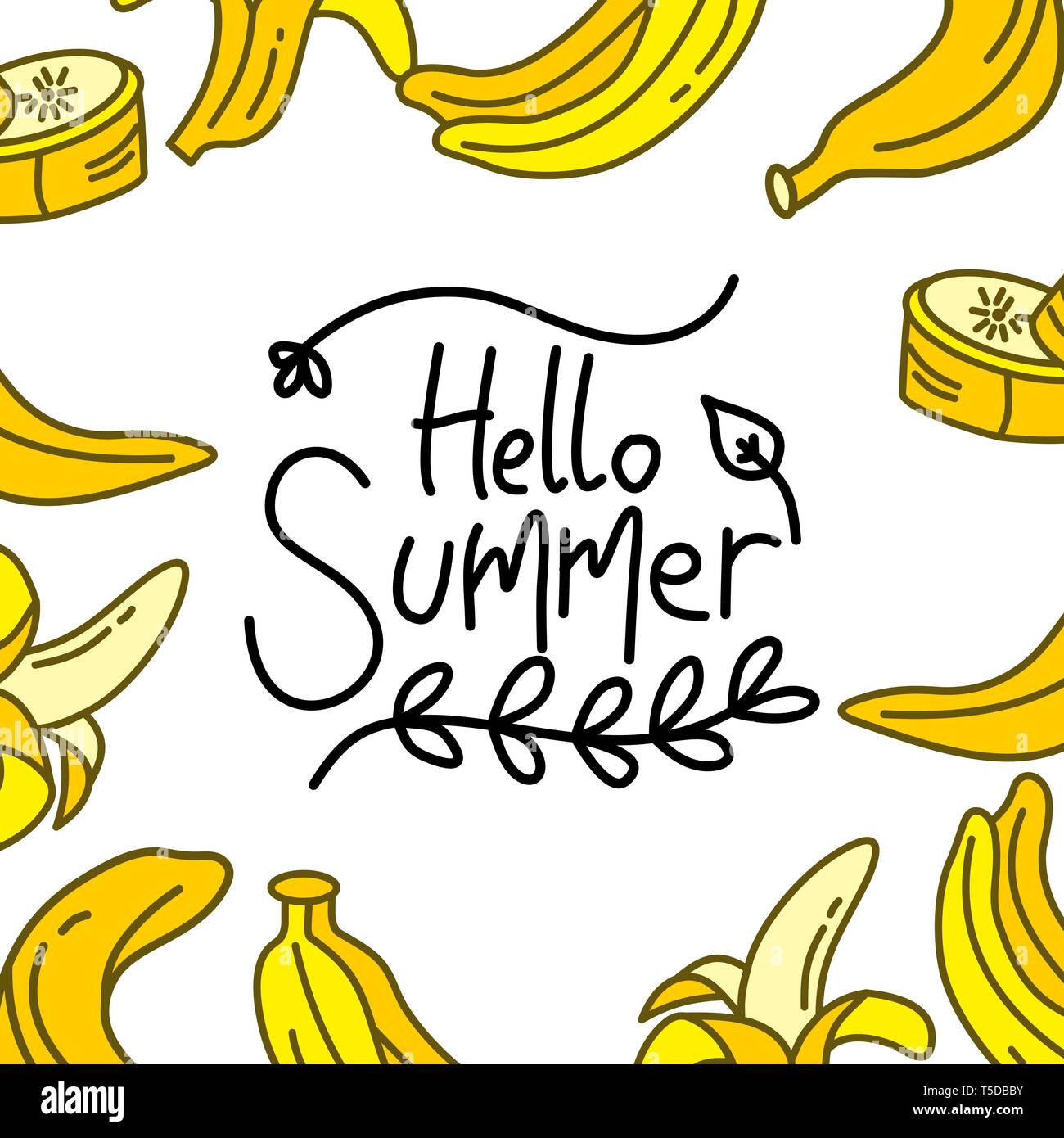 Summer Frame Text Template Vector Background Stock Vector Image & Art ...