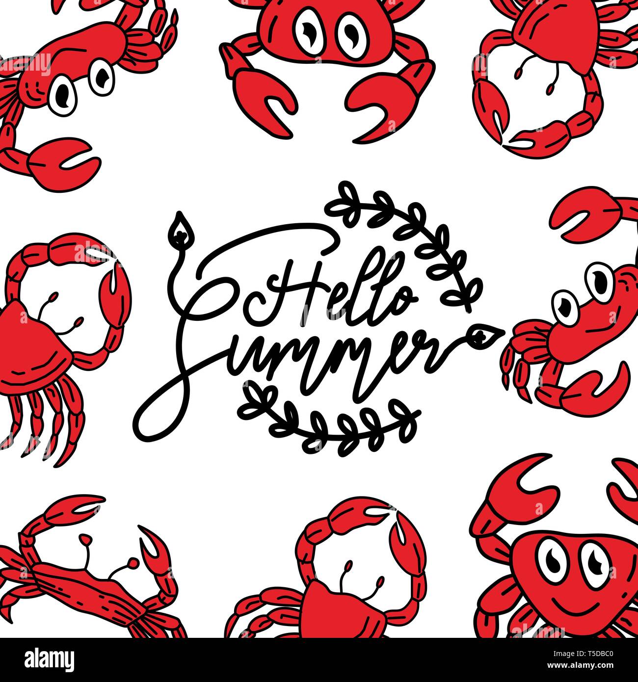 Summer Frame Text Template Vector Background Stock Vector Image & Art ...