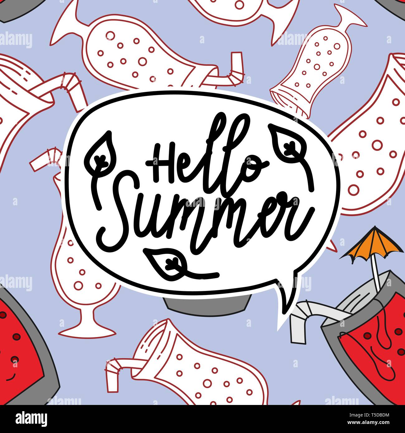 Summer Frame Text Template Vector Background Stock Vector Image & Art ...