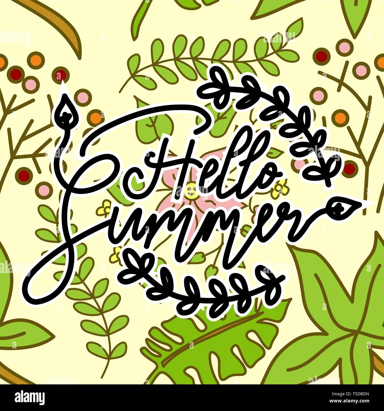 Summer Frame Text Template Vector Background Stock Vector Image & Art ...