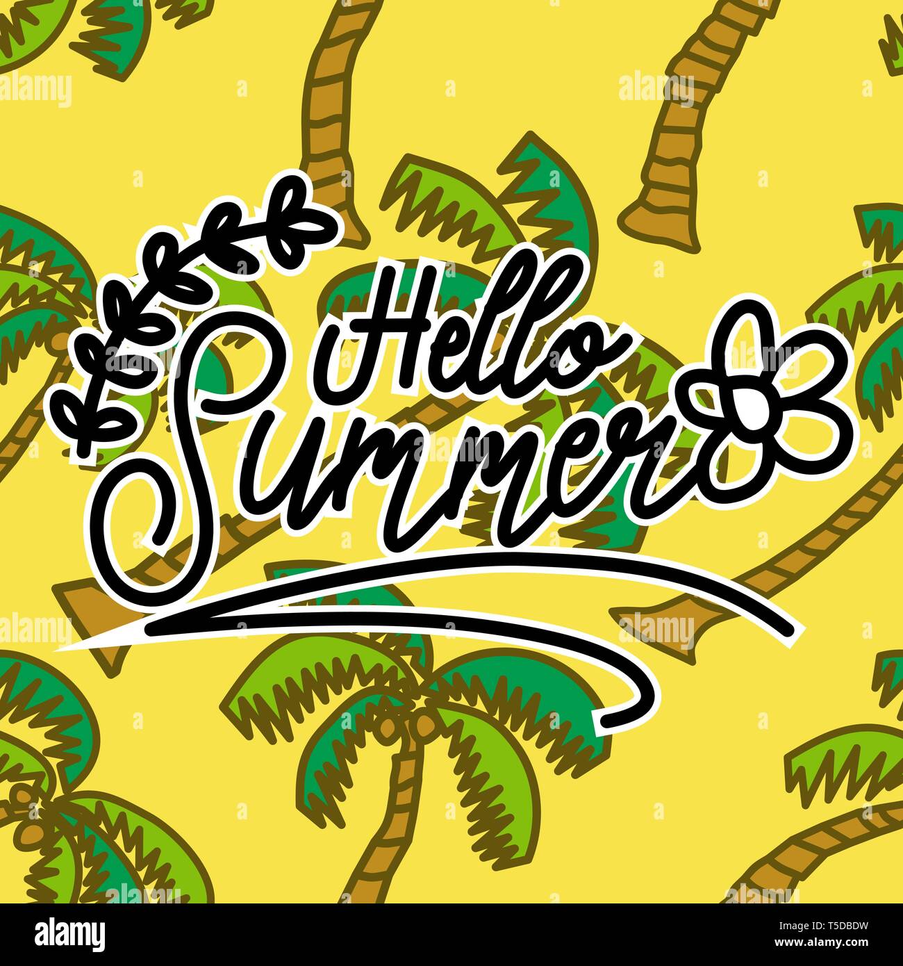 Summer Frame Text Template Vector Background Stock Vector Image & Art ...