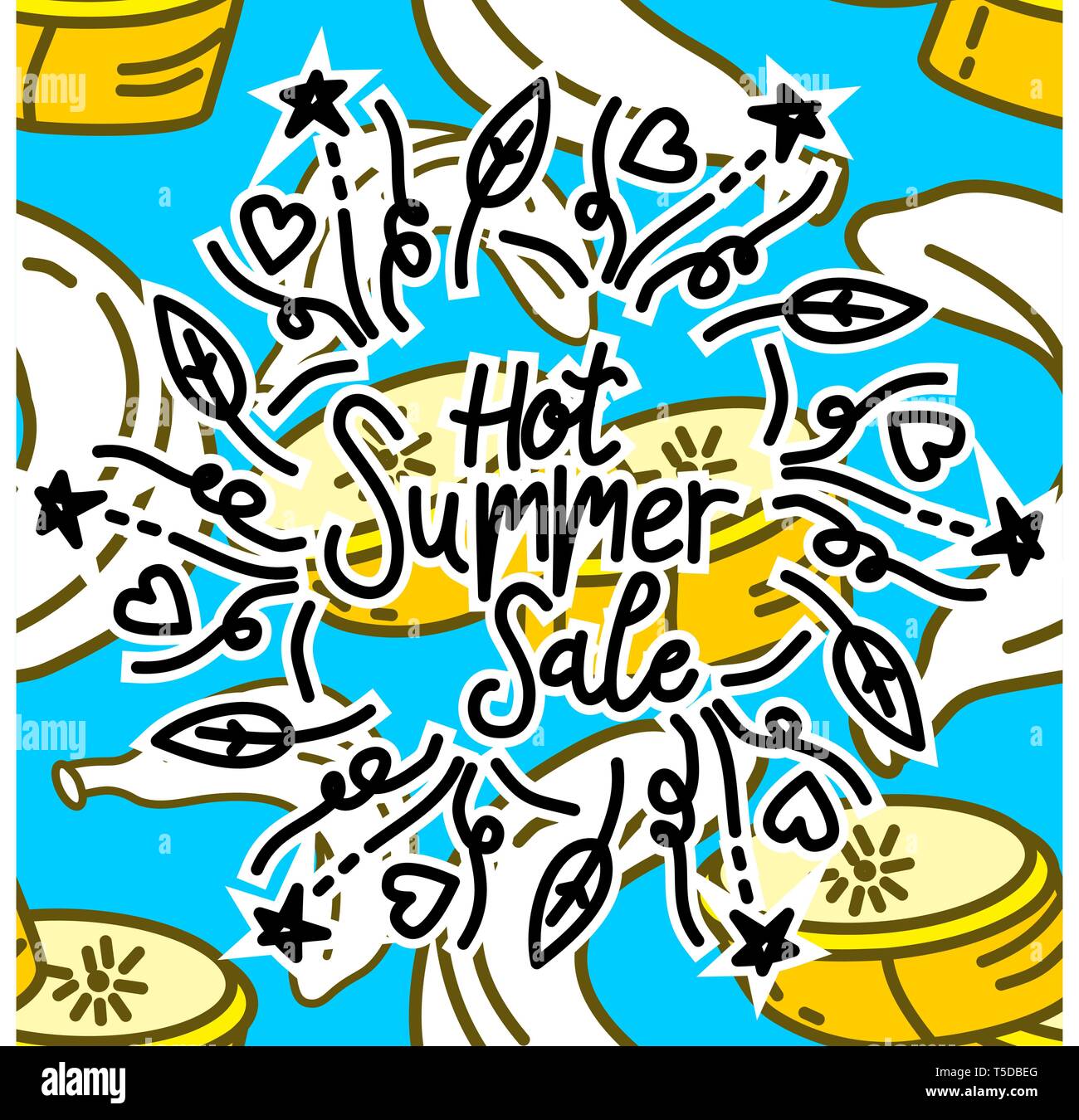 Summer Frame Text Template Vector Background Stock Vector Image & Art ...