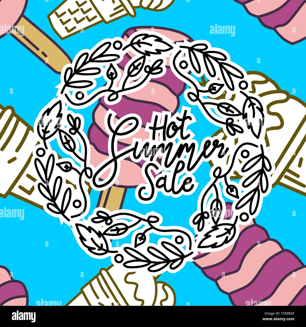 Summer Frame Text Template Vector Background Stock Vector Image & Art ...