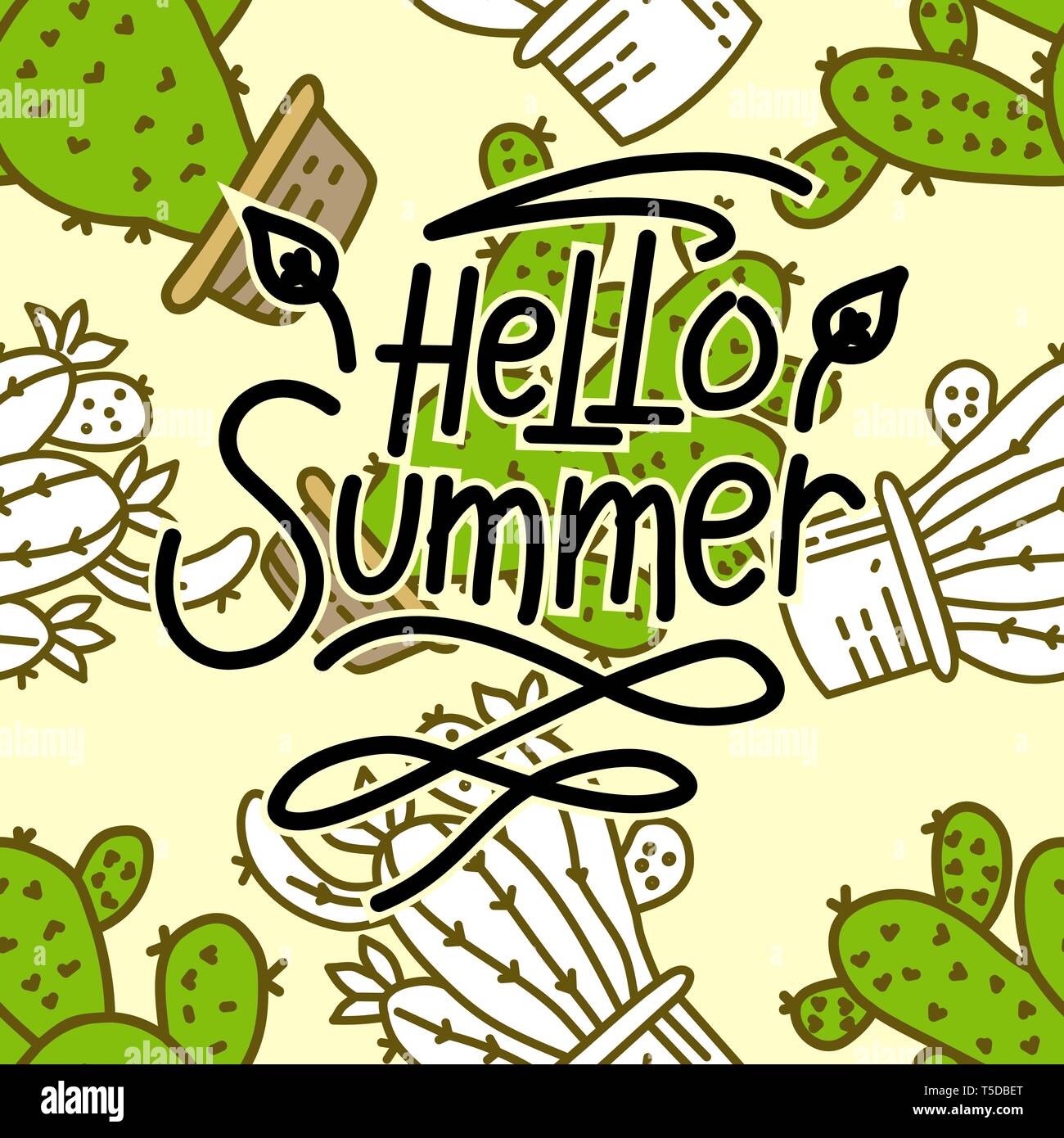 Summer Frame Text Template Vector Background Stock Vector Image & Art ...