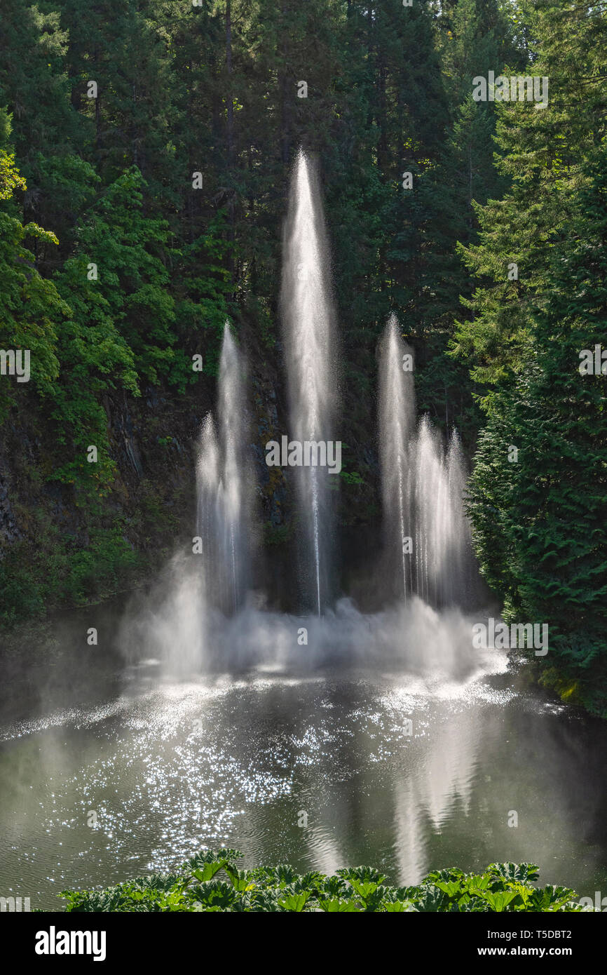 The Ross Fountain Butchart Gardens Stock Photos & The Ross Fountain ...