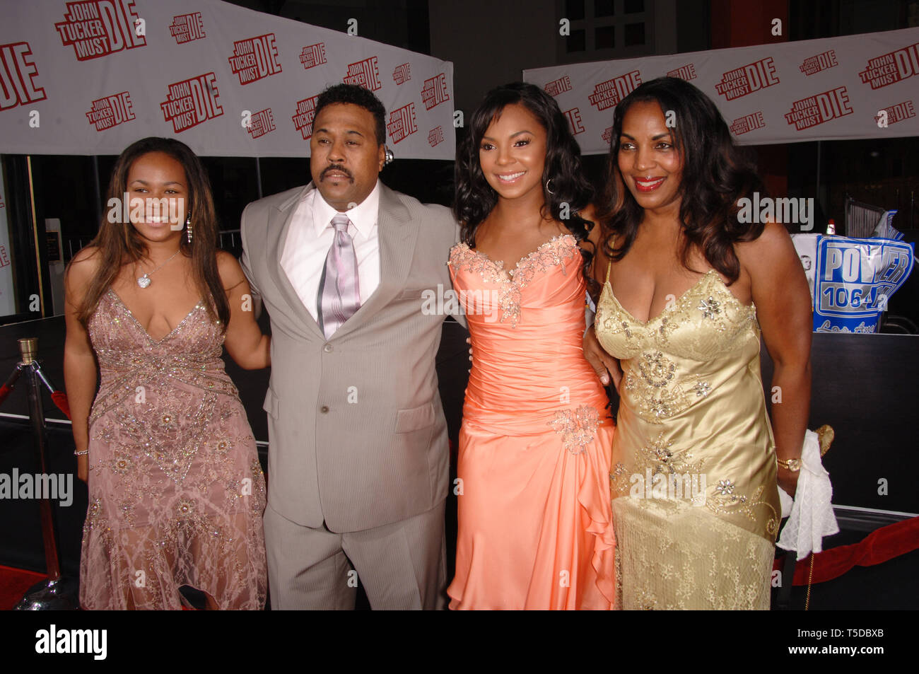 LOS ANGELES, CA. July 25, 2006: Singer/actress ASHANTI & family at the ...