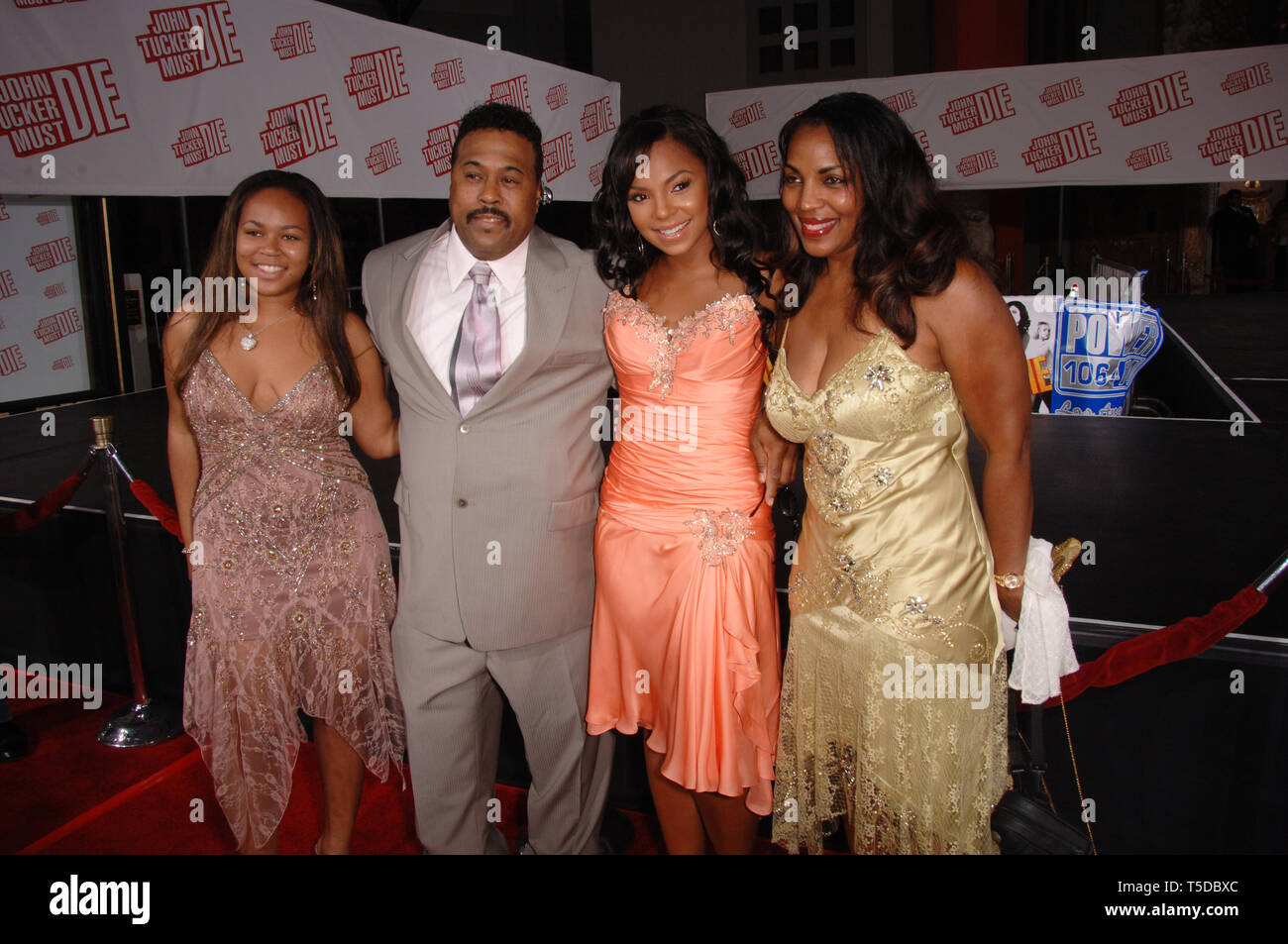 LOS ANGELES, CA. July 25, 2006: Singer/actress ASHANTI & family at the ...