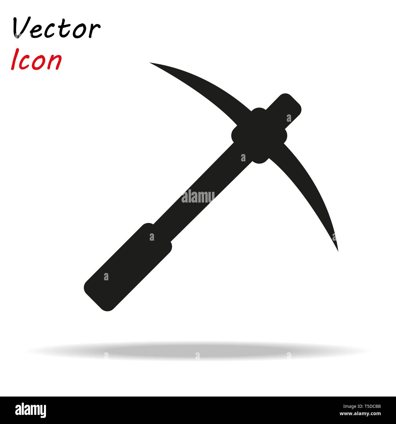 The pick icon. Pickax symbol. Flat Vector illustration eps 10 Stock ...