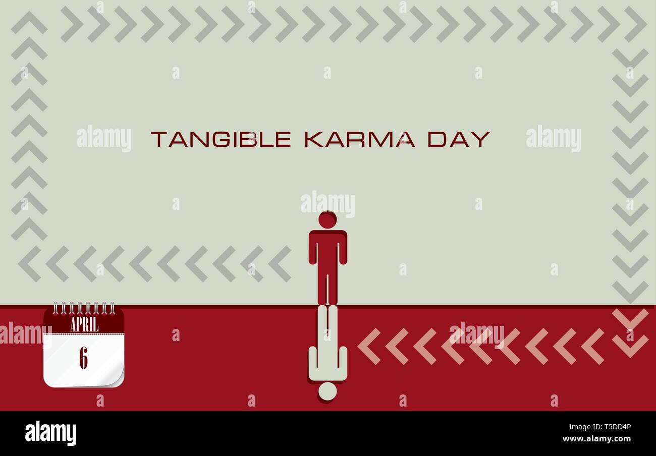 Post card Tangible Karma Day. Feedback karmic interaction to the date ...