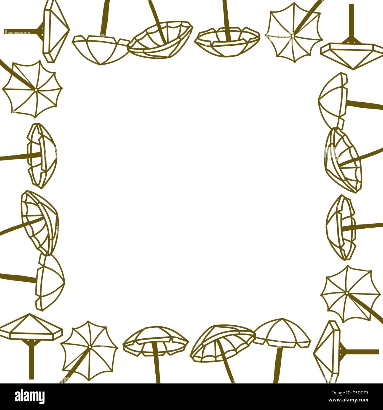 Umbrella Beach Pattern Seamless Design Template Vector Stock Vector ...
