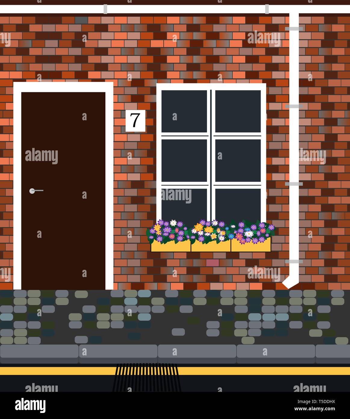 Front house facade doors Stock Vector Images - Alamy