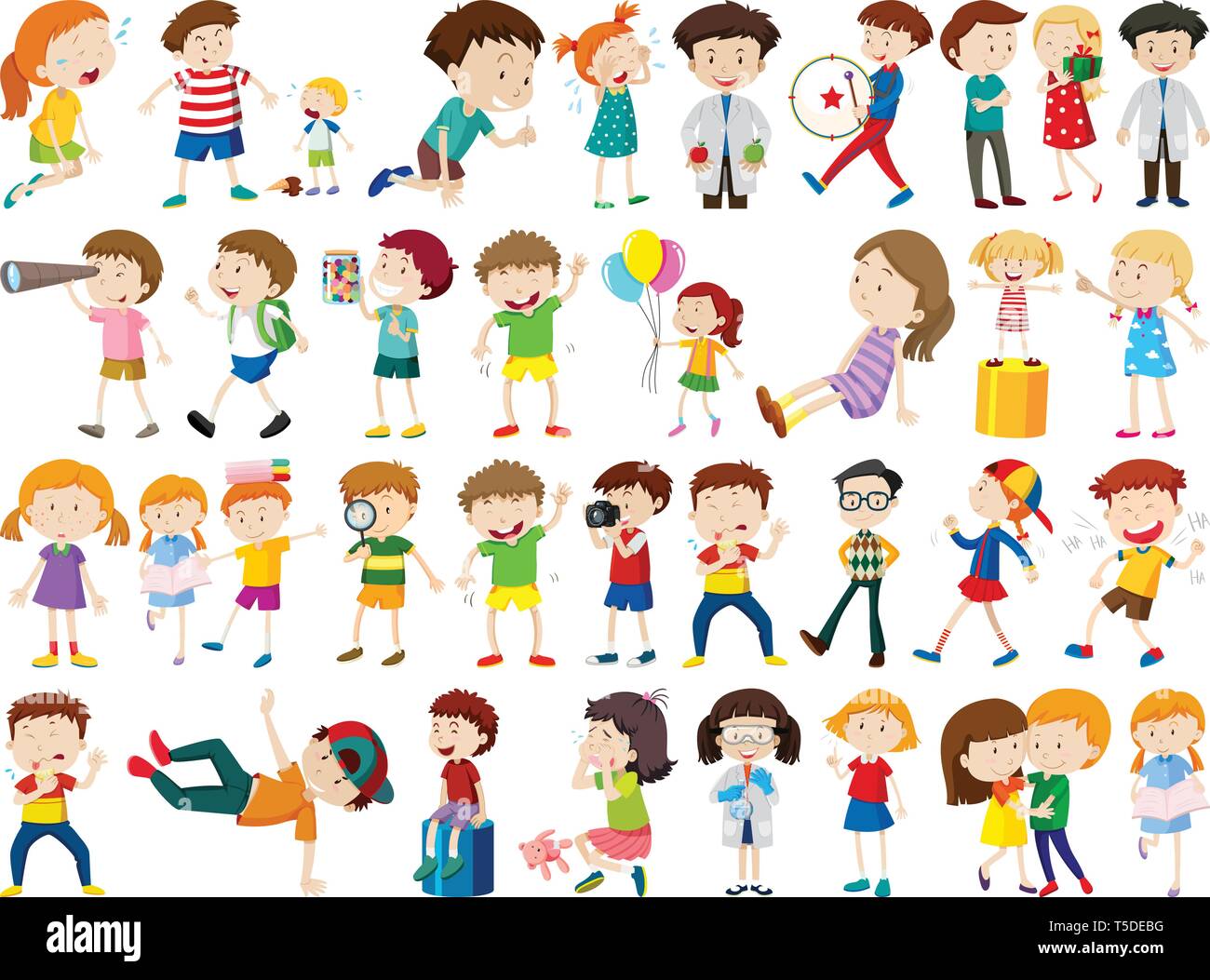 Set of children character illustration Stock Vector Image & Art - Alamy